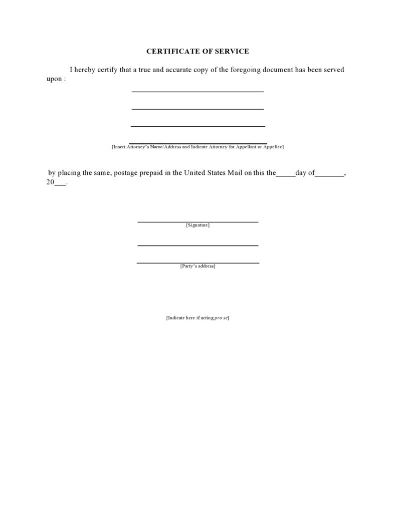 46 Free Proof of Service Forms [Affidavit of Service]