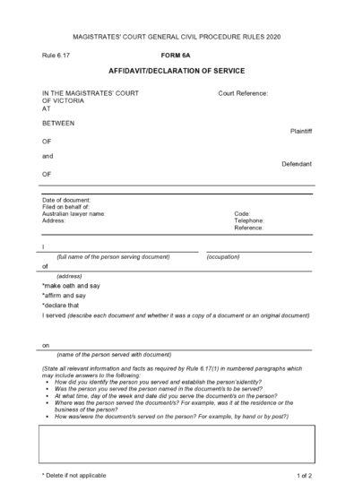 46 Free Proof of Service Forms [Affidavit of Service]