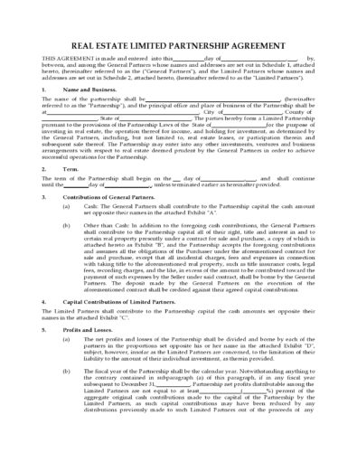 30 Best Real Estate Partnership Agreement Templates [Word]