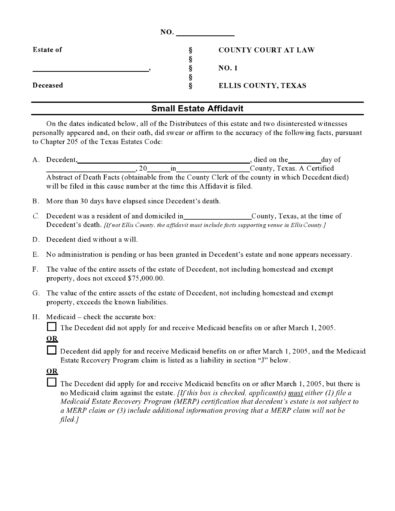 44 Useful Small Estate Affidavit Forms [Printable & Free]