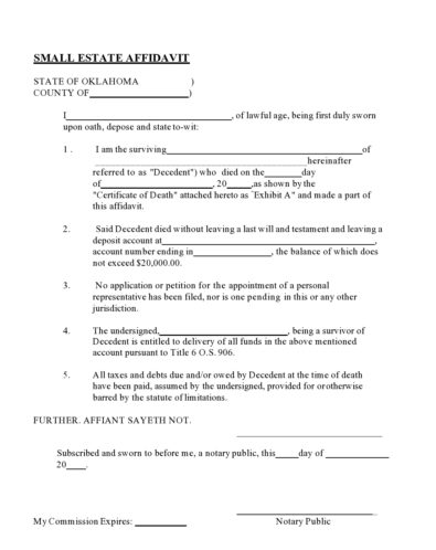 44 Useful Small Estate Affidavit Forms [Printable & Free]