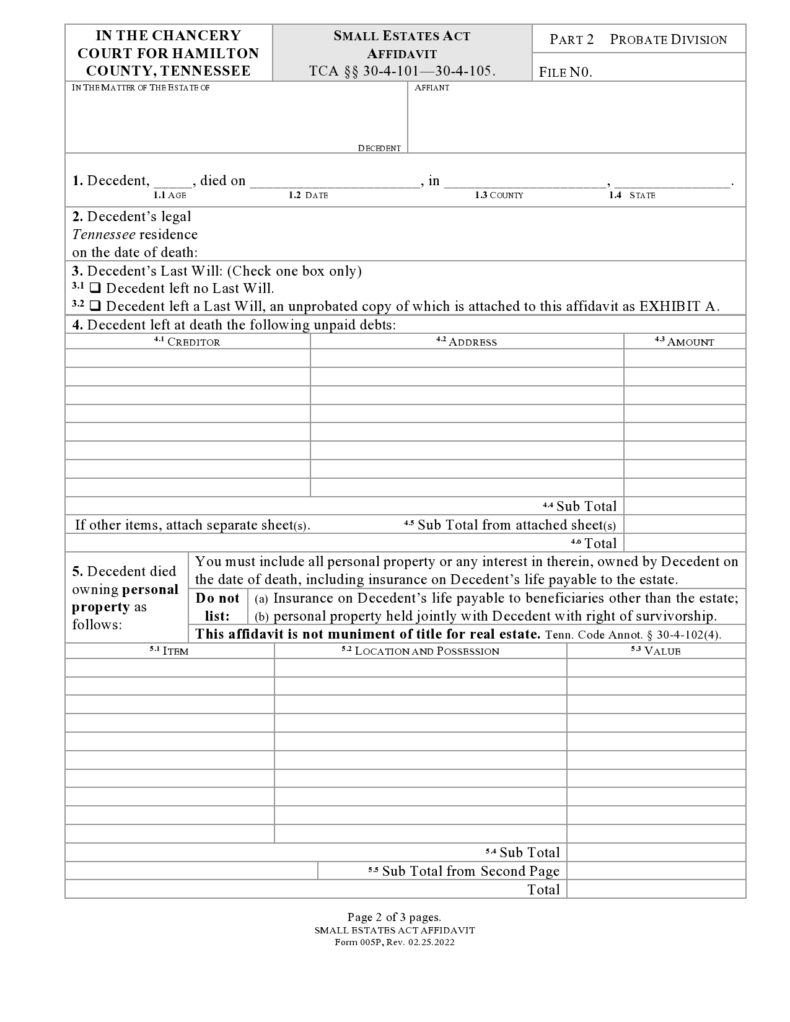 44 Useful Small Estate Affidavit Forms [Printable & Free]