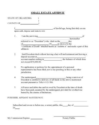 44 Useful Small Estate Affidavit Forms [Printable & Free]