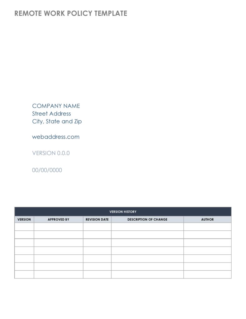 46 Effective Work from Home Policy Templates ᐅ TemplateLab