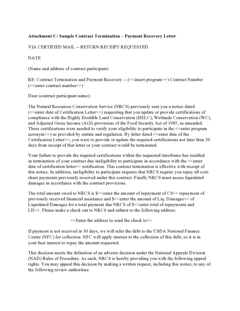 50 Best Contract Termination Letter Samples [+Templates] ᐅ TemplateLab