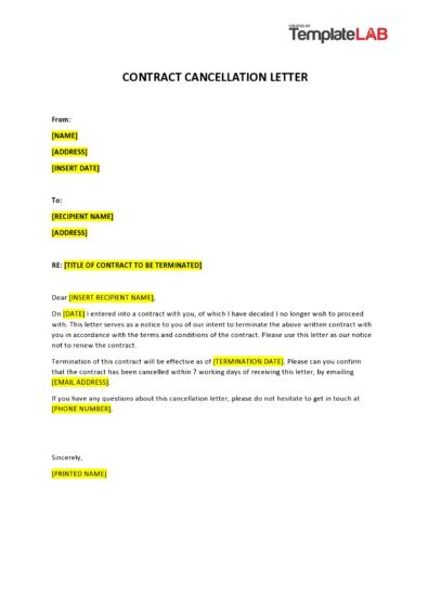 41 Professional Cancellation Letters (Gym, Insurance, Contract + MORE)