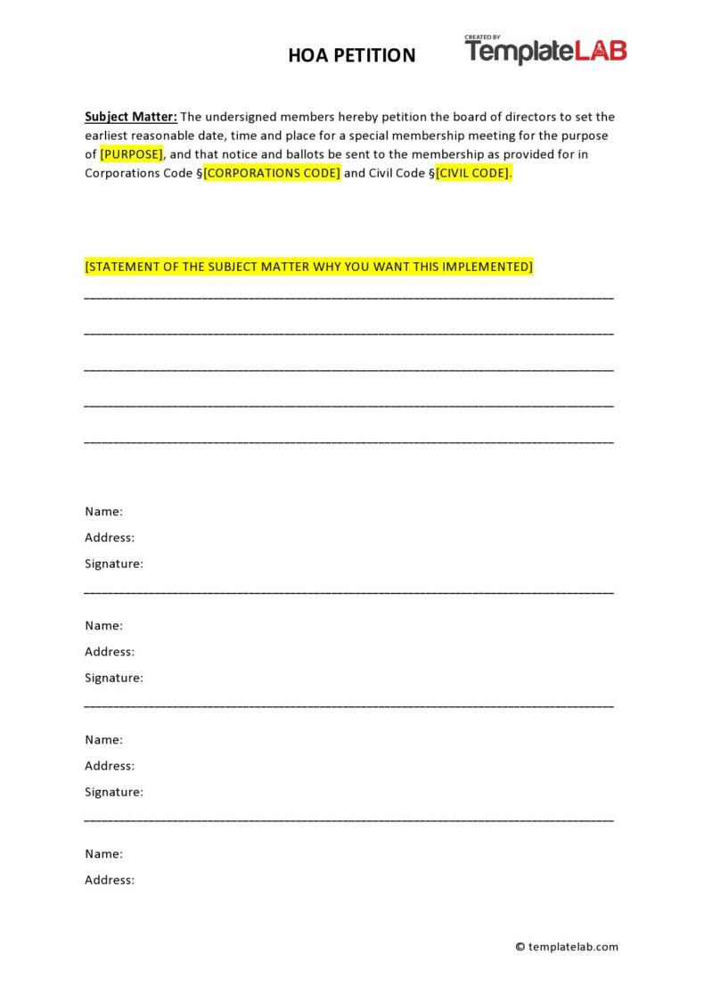 30 Petition Templates + How To Write Petition Guide