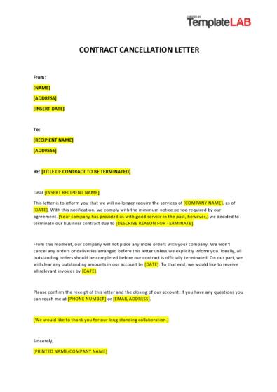 41 Professional Cancellation Letters (Gym, Insurance, Contract + MORE)