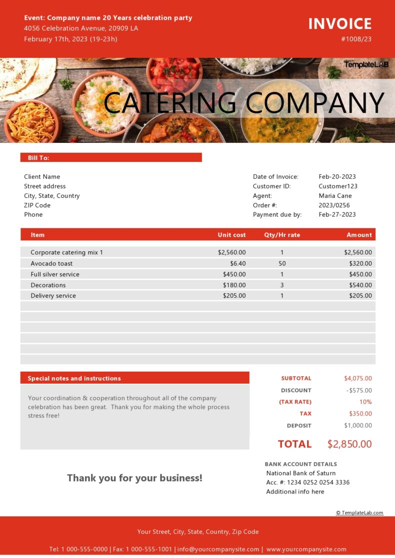 15 Printable & Free Invoice Templates (Excel, Doc, PDF)