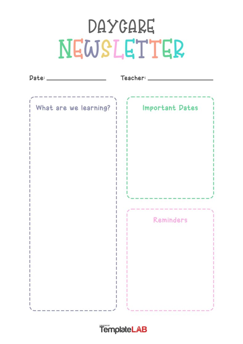 19 Creative Preschool Newsletter Templates (FREE)