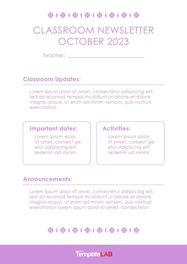 19 Creative Preschool Newsletter Templates (FREE)