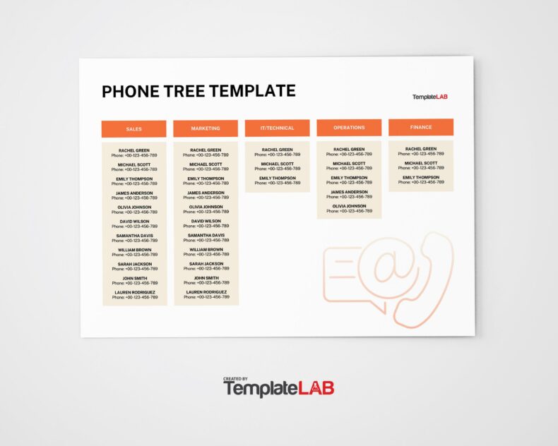 13 Free Phone Tree Templates (Word, PowerPoint, PDF)