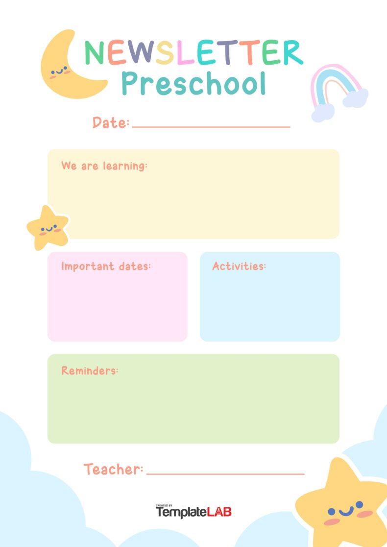 19 Creative Preschool Newsletter Templates (FREE)