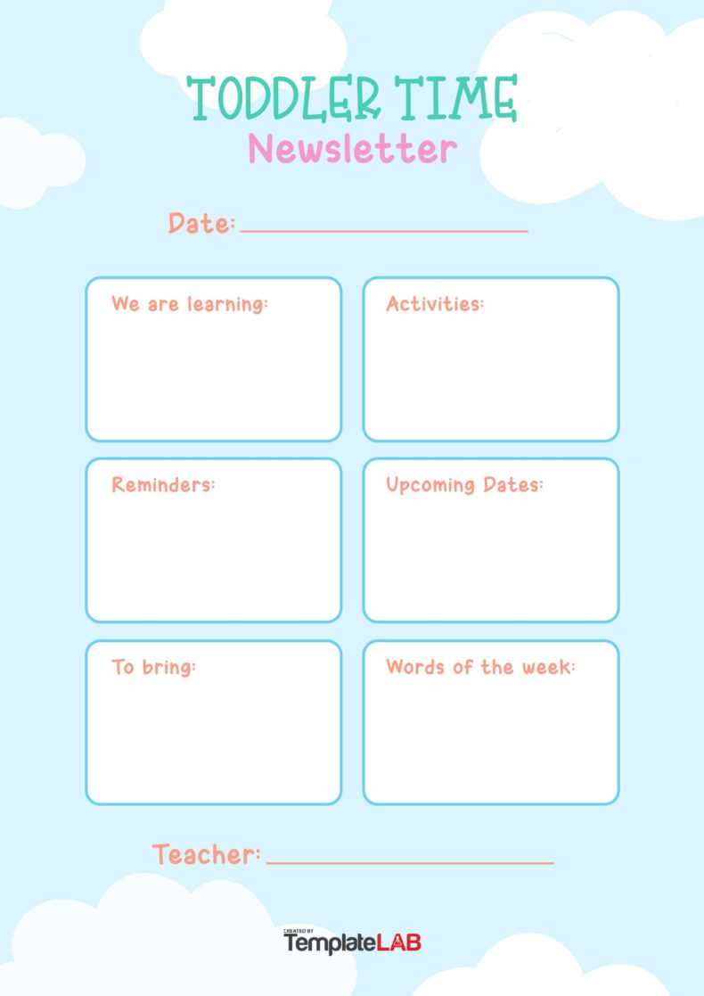 19 Creative Preschool Newsletter Templates (FREE)