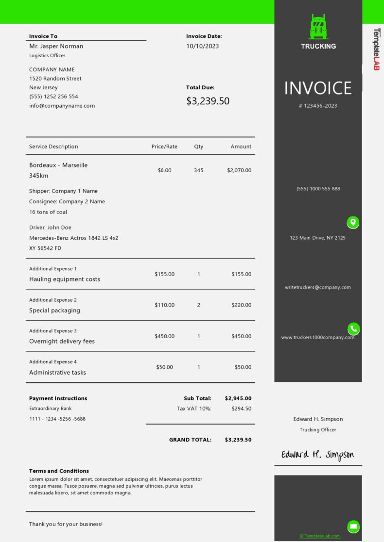 15 Printable & Free Invoice Templates (Excel, Doc, PDF)