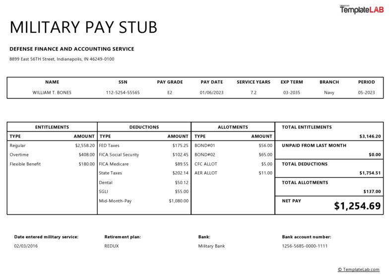24 Free Pay Stub Templates [Word, Excel, PDF] - TemplateLab