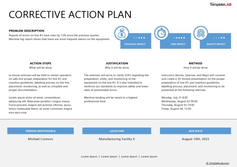 15 Free Action Plan Templates (Corrective, Emergency, Business)
