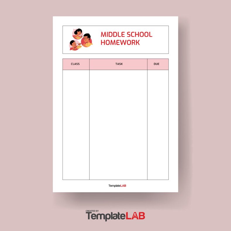 15 Printable Homework Planners (PDF, Word, Excel) ᐅ TemplateLab