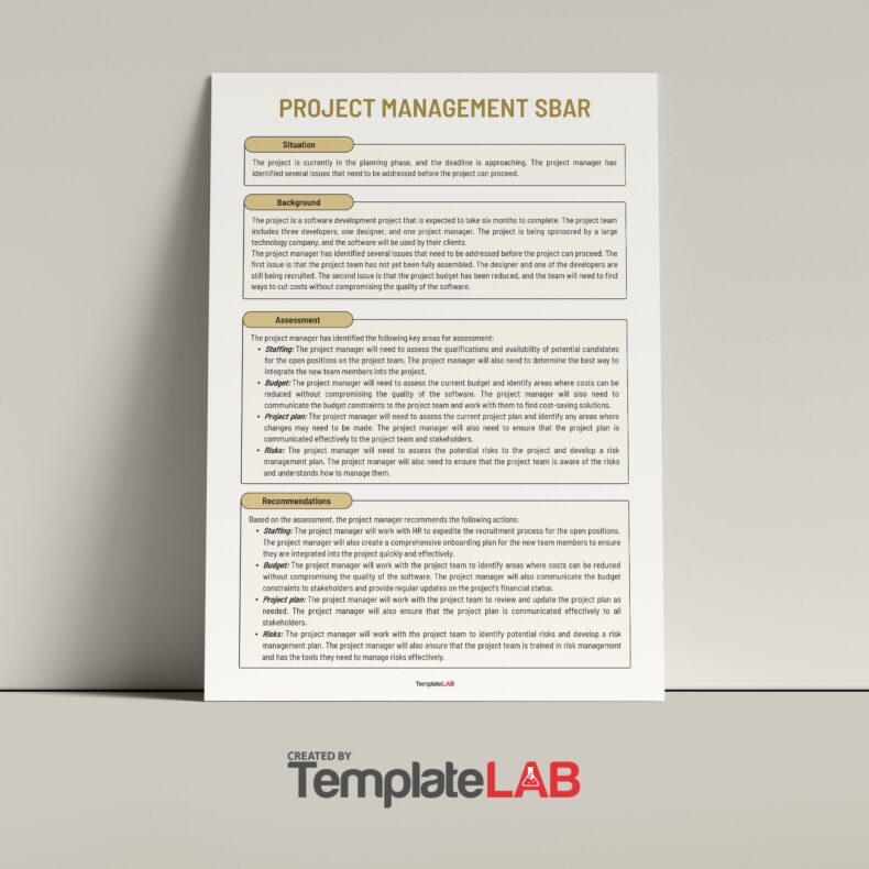13 Blank SBAR Templates (Word, PDF) ᐅ TemplateLab