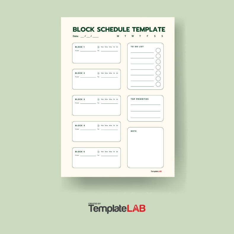 37 Printable Time Blocking Templates [Weekly, Daily, Monthly]