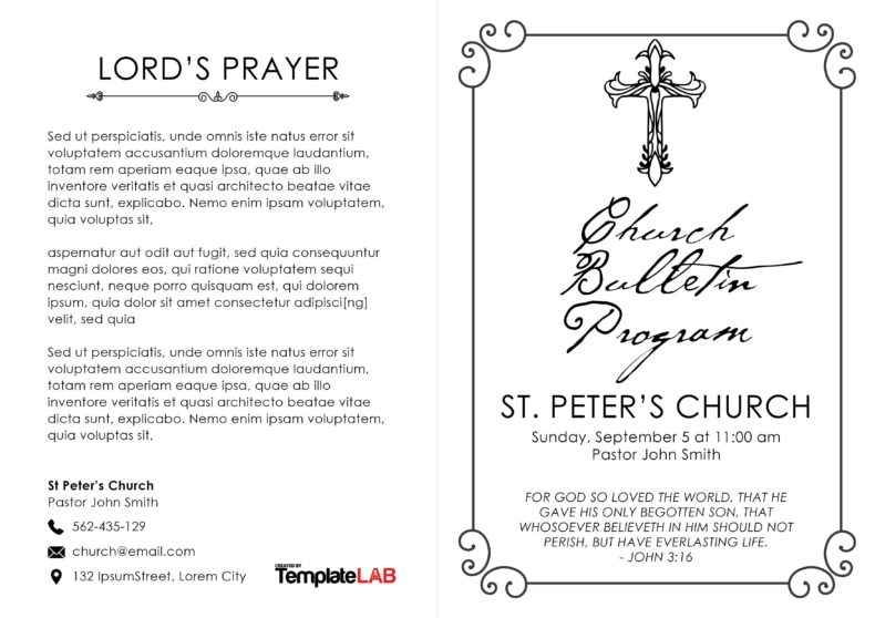 19 Free Church Bulletin Templates (+Church Programs)
