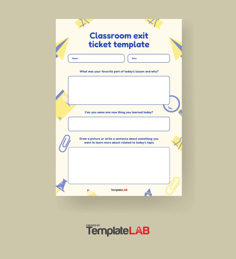 12 Printable Exit Ticket Templates (Word, PDF, PSD, PPTX)