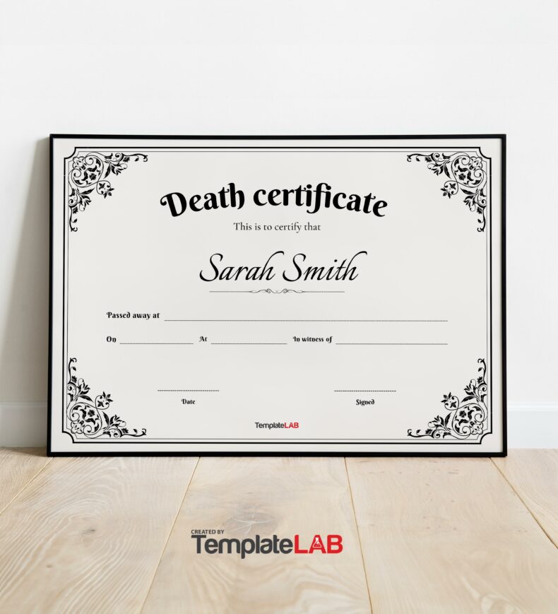 37 Blank Death Certificate Templates [100% FREE] ᐅ TemplateLab