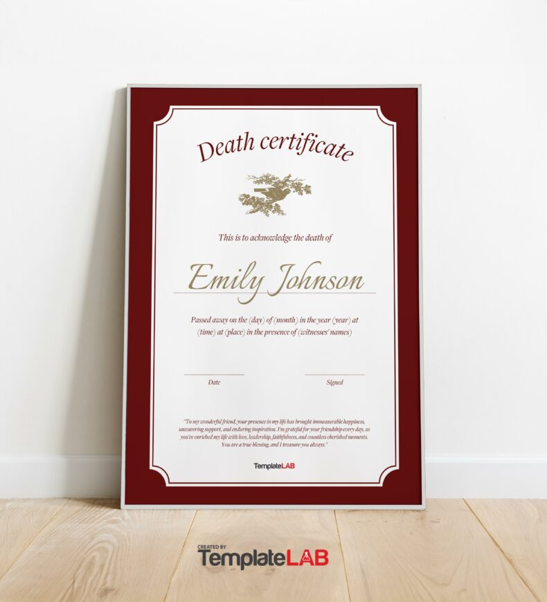 37 Blank Death Certificate Templates [100% FREE] ᐅ TemplateLab