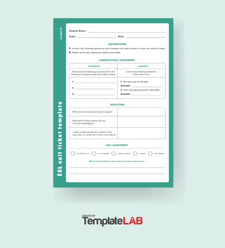12 Printable Exit Ticket Templates (Word, PDF, PSD, PPTX)