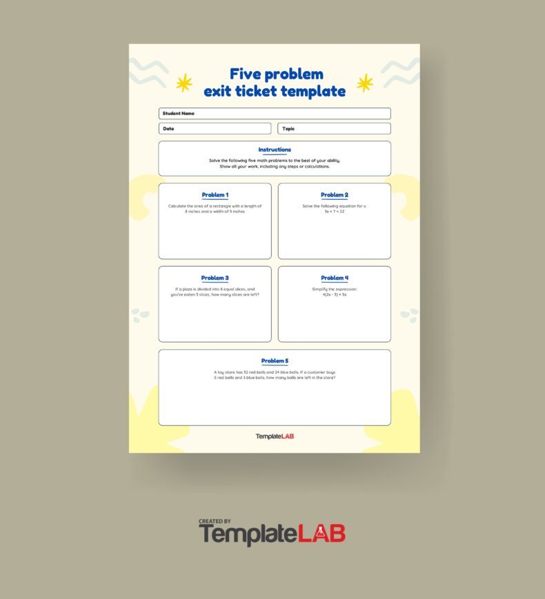 12 Printable Exit Ticket Templates (Word, PDF, PSD, PPTX)