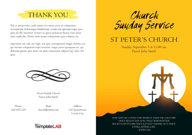 19 Free Church Bulletin Templates (+Church Programs)