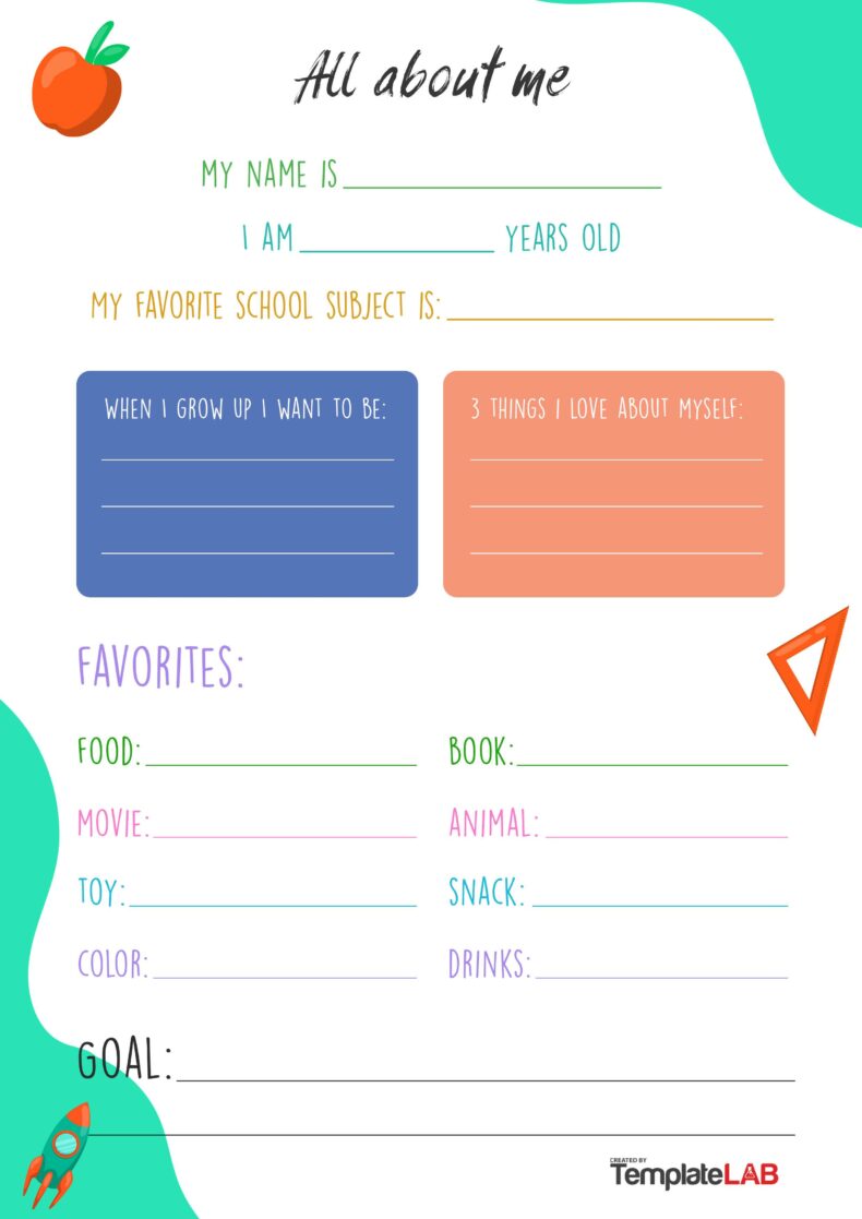 19 Printable All About Me Templates (FREE) ᐅ TemplateLab