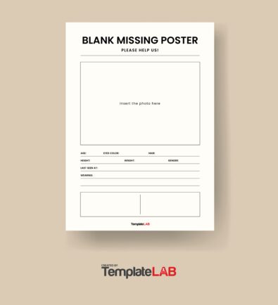41 Printable Missing Poster Templates (Flyers & Signs)