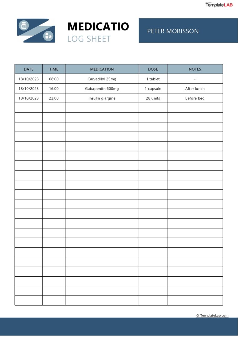 40 Great Medication Schedule Templates (+Medication Calendars)