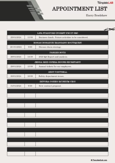50+ Printable Appointment Schedule Templates [& Appointment Calendars]