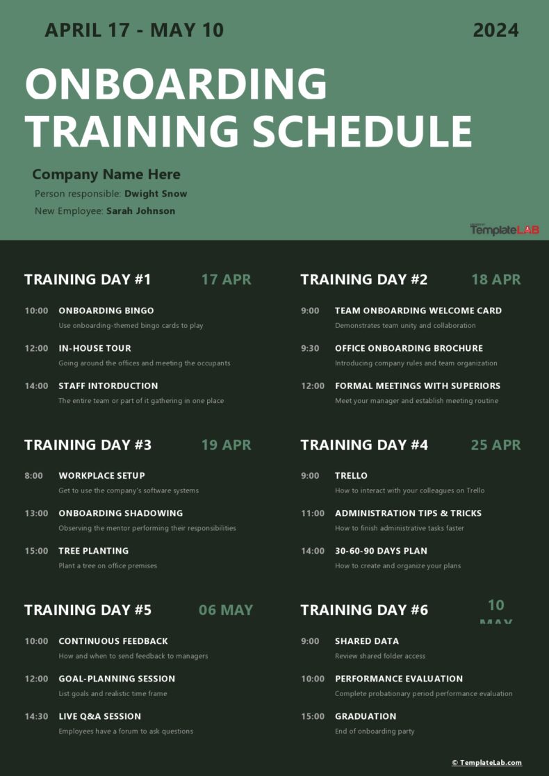 45 Employee Training Plan Templates (Word, Excel, PDF) ᐅ TemplateLab