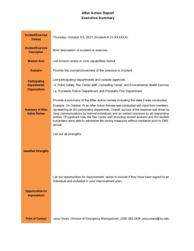 40 Simple After Action Report Templates [+ Examples]