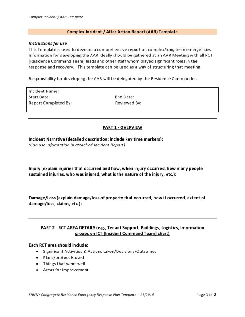 40 Simple After Action Report Templates [+ Examples]