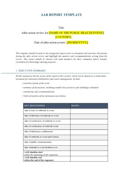 40 Simple After Action Report Templates [+ Examples]