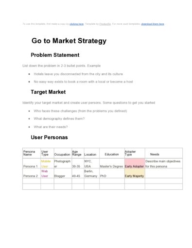 39 Best Go to Market Strategy Templates [100% Free]