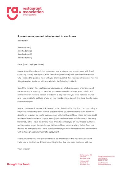 40 Simple Job Abandonment Letters (100% FREE) ᐅ TemplateLab