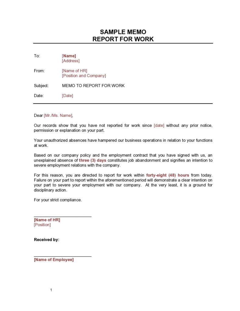 40 Simple Job Abandonment Letters (100% FREE) ᐅ TemplateLab