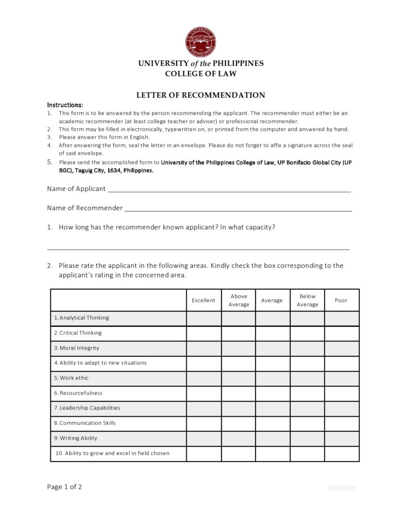 40 Law School Letter of Recommendation Samples [BEST Only]