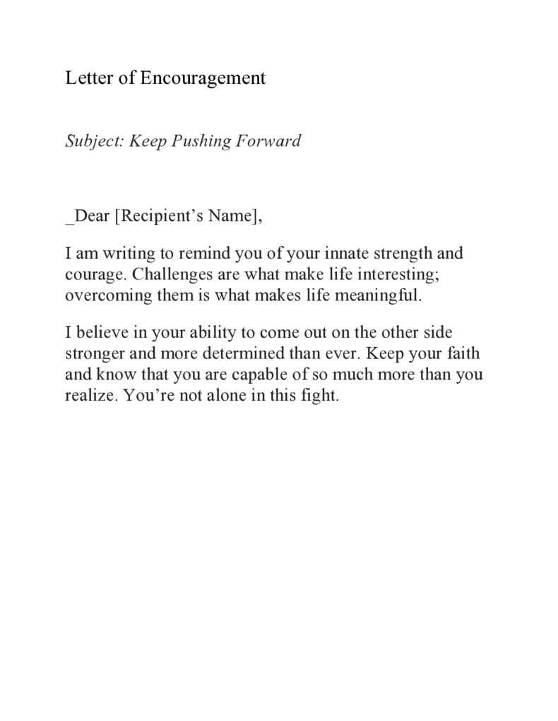 38 Perfect Letter of Encouragement Templates (FREE)