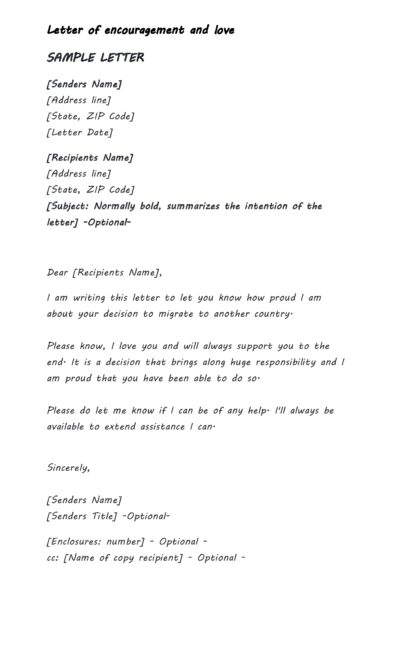 38 Perfect Letter of Encouragement Templates (FREE)