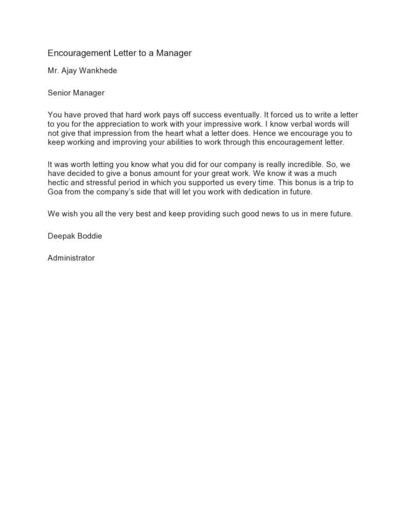 38 Perfect Letter of Encouragement Templates (FREE)