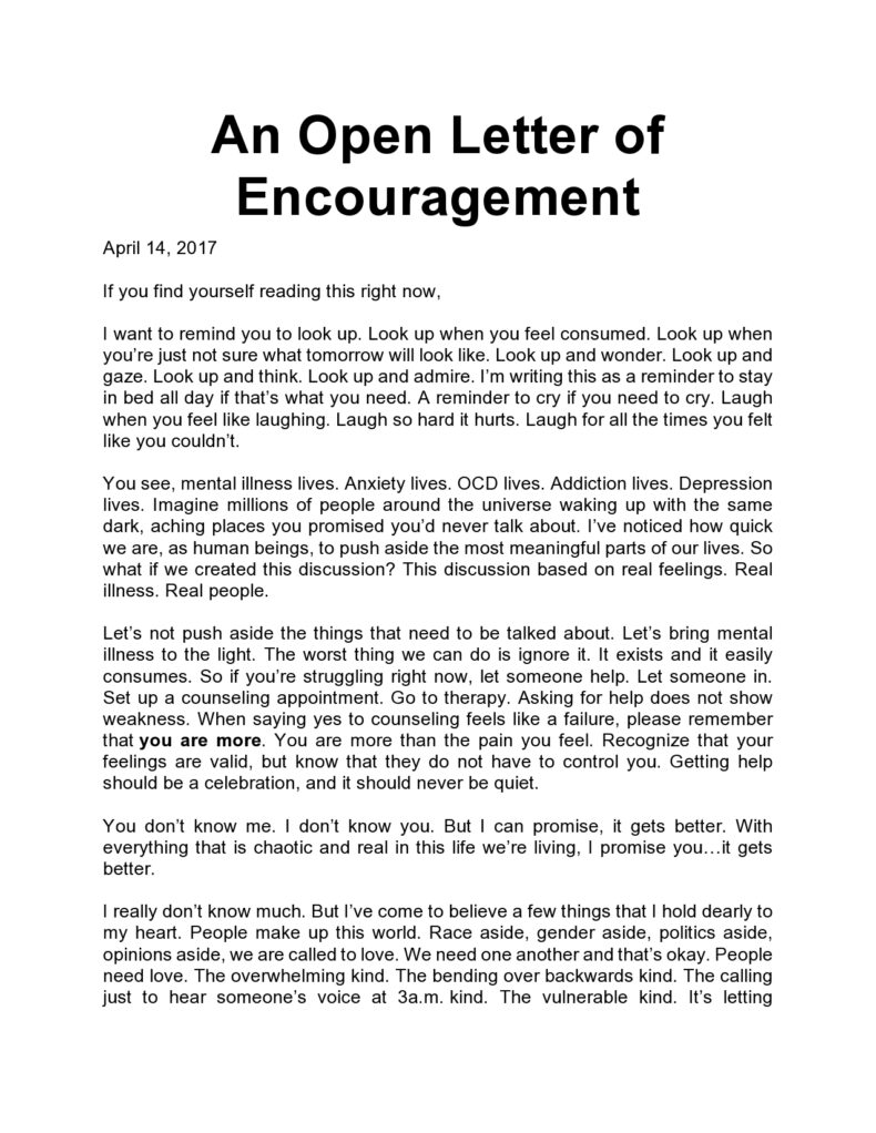38 Perfect Letter of Encouragement Templates (FREE)