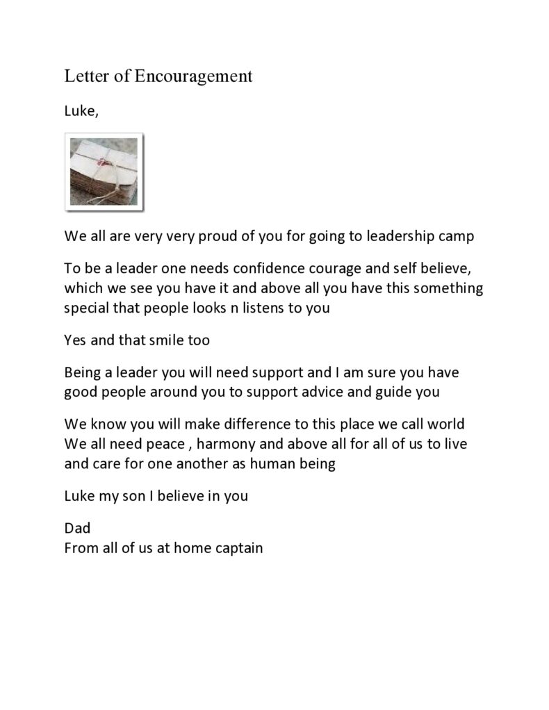 38 Perfect Letter of Encouragement Templates (FREE)