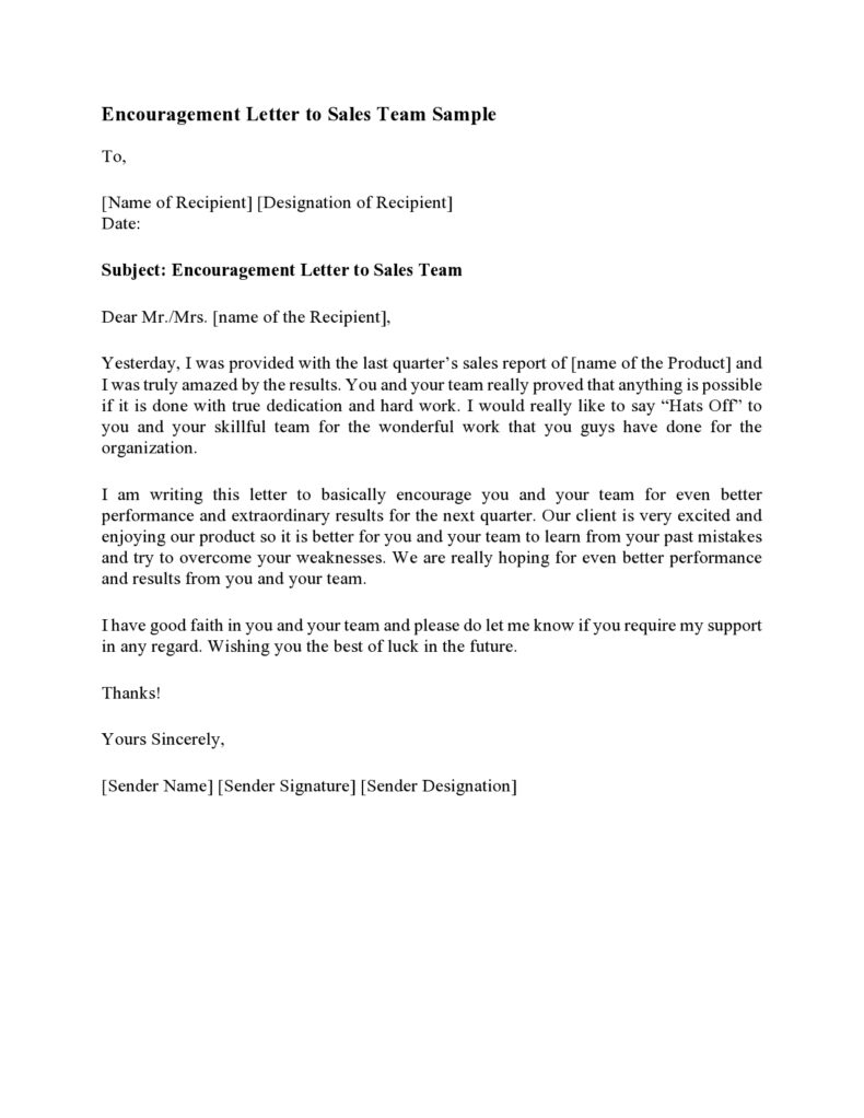 38 Perfect Letter of Encouragement Templates (FREE)