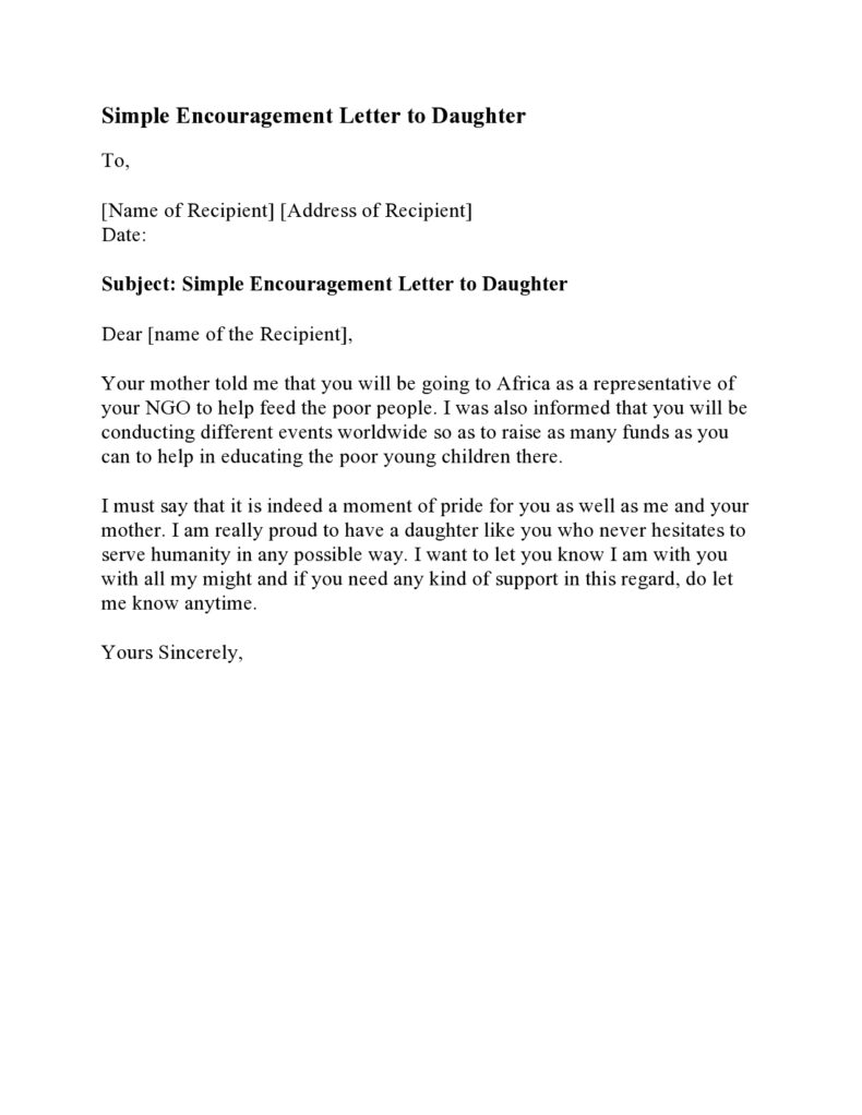 38 Perfect Letter of Encouragement Templates (FREE)